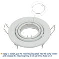Uxcell MR16 Lamp Retaining Spring Clip Ring Manganese Steel Bulb Holder ...