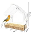 Dtchengua Clear Window Bird Feeder with Strong Suction Cups - Up-Close ...