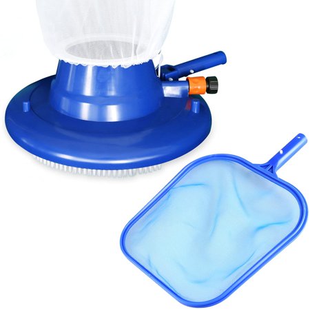 Pool Sucker and Pool Net Bundle 2 Items: 15" Pool Leaf Vacuum and 10 ...