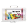 Acrylic Marker 12/48/60 Color Acrylic Paint Pen Quick Dry Brush Tip ...