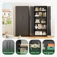Crownland 63" Metal Storage Cabinet, Lockable Garage Storage Cabinets ...