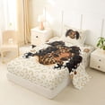 Castle Fairy Cute Black Girl Twin Sheets 3pcs,Vintage Leopard Pattern ...