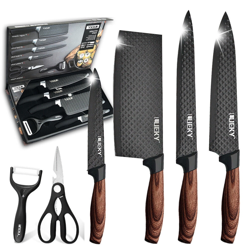 MDHAND 6 Piece Knife Set, Sharp Kitchen Knive, Stainless Steel ...
