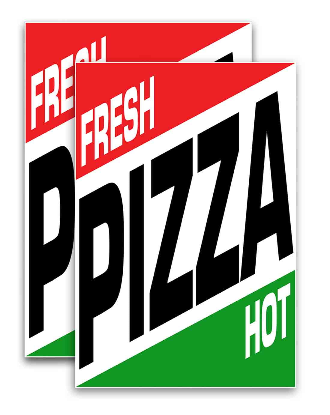 Fresh Hot Pizza (24" X 36") Vinyl Decal Only (Pack of 2) |Sign|Sticker ...