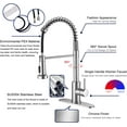 Chrome Kitchen Faucets with Pull Out Sprayer Commercial Spring Sink ...