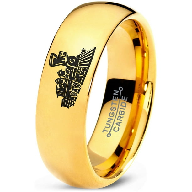 Zealot Jewelry - Tungsten Train Trains Transportation Cargo Rail Band ...