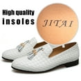 JITAI Men's Dress Loafer Shoes Slip-on Loafer Tassel Loafer White Size 13 - Walmart.com