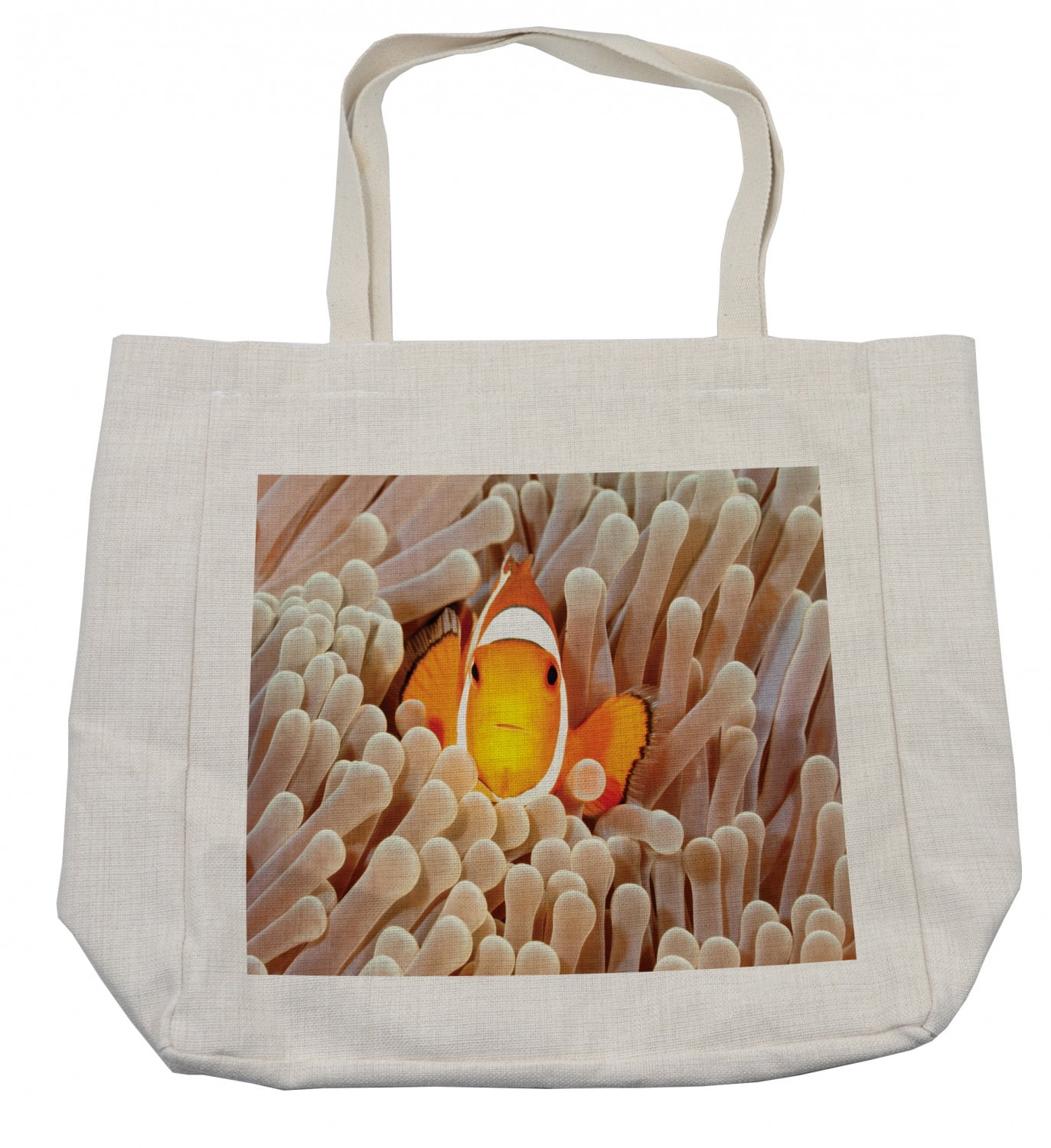 Ocean Shopping Bag, Clown Fish Swimming in Tentacles in Pacific Ocean ...