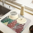 Dish Drying Mat for Kitchen Counter 16x18/18x24 Christmas Trees ...