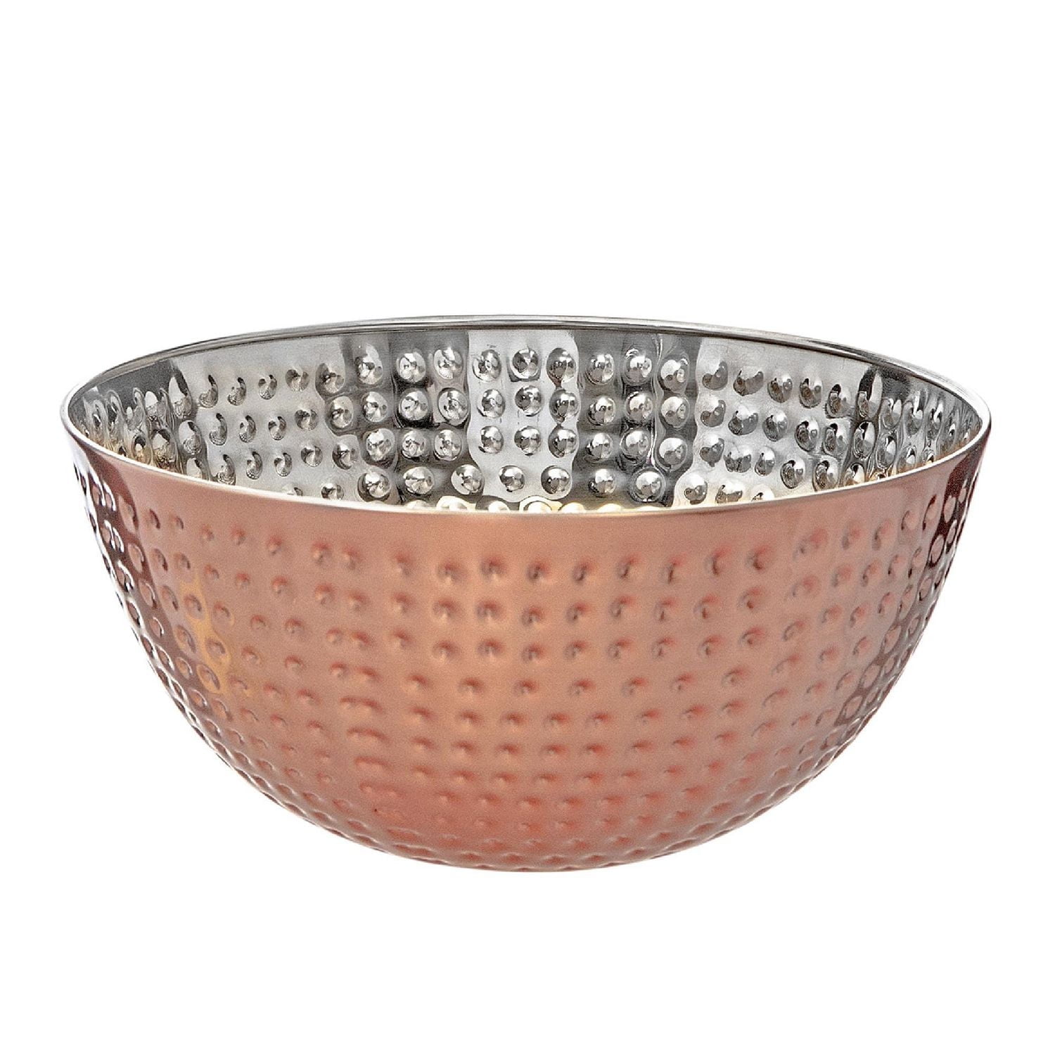 Click here for Ih Casadécor Metallic Rose Hammered Salad Bowl 11.... prices