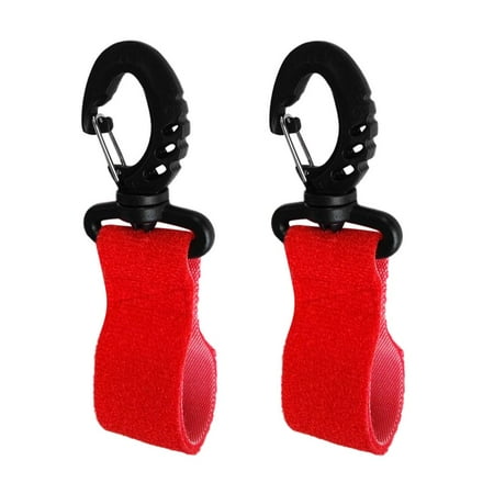 2 x Red Nylon Paddle Clips Fishing Rod Holder Keeper Accessories ...