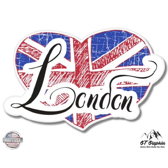 London UK Flag - 8" Vinyl Sticker - For Car Laptop I-Pad - Waterproof ...