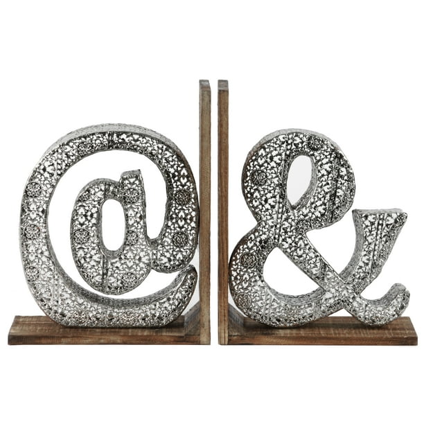 Urban Trends Collection: Metal Alphabet Bookend Electroplated Finish ...