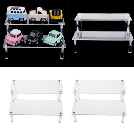 2 Pieces Model Figures Organizer Rack 2-Tiered Storage for Figures ...
