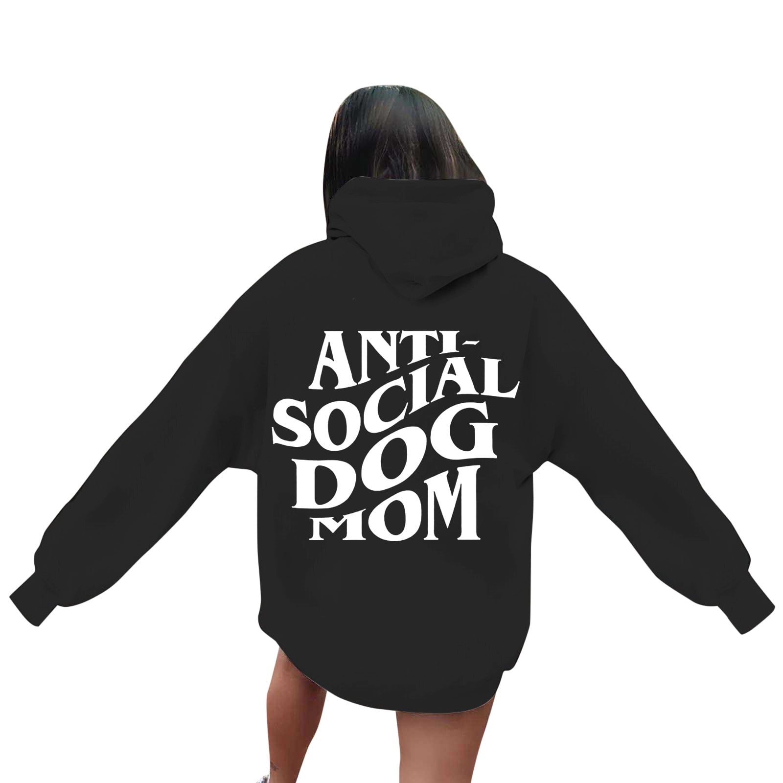 Click here for Daznico Funny Social Dog Mom Hoodie For Dog Lovers... prices