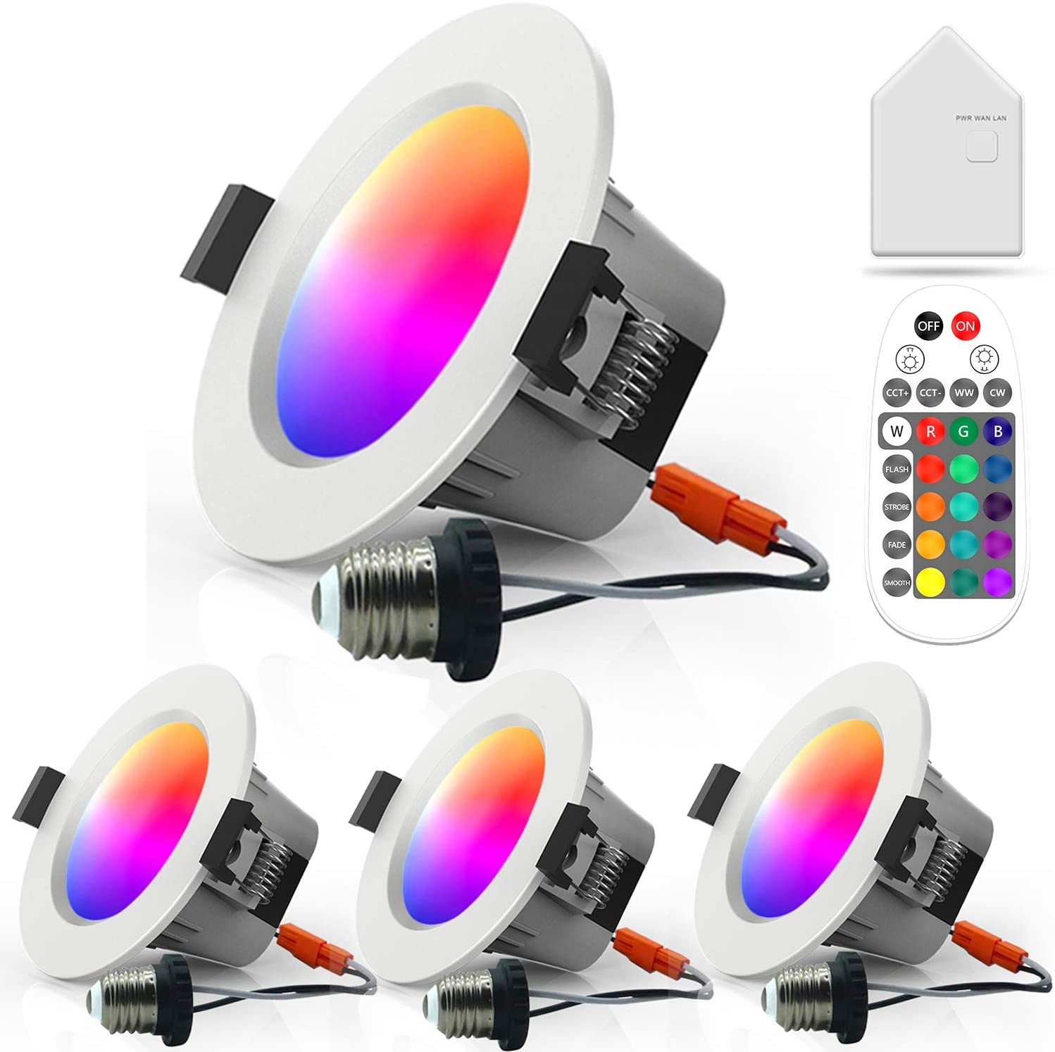 MagicLight Smart Retrofit 5 Watts E26 LED Recessed Dimmable Bluetooth ...