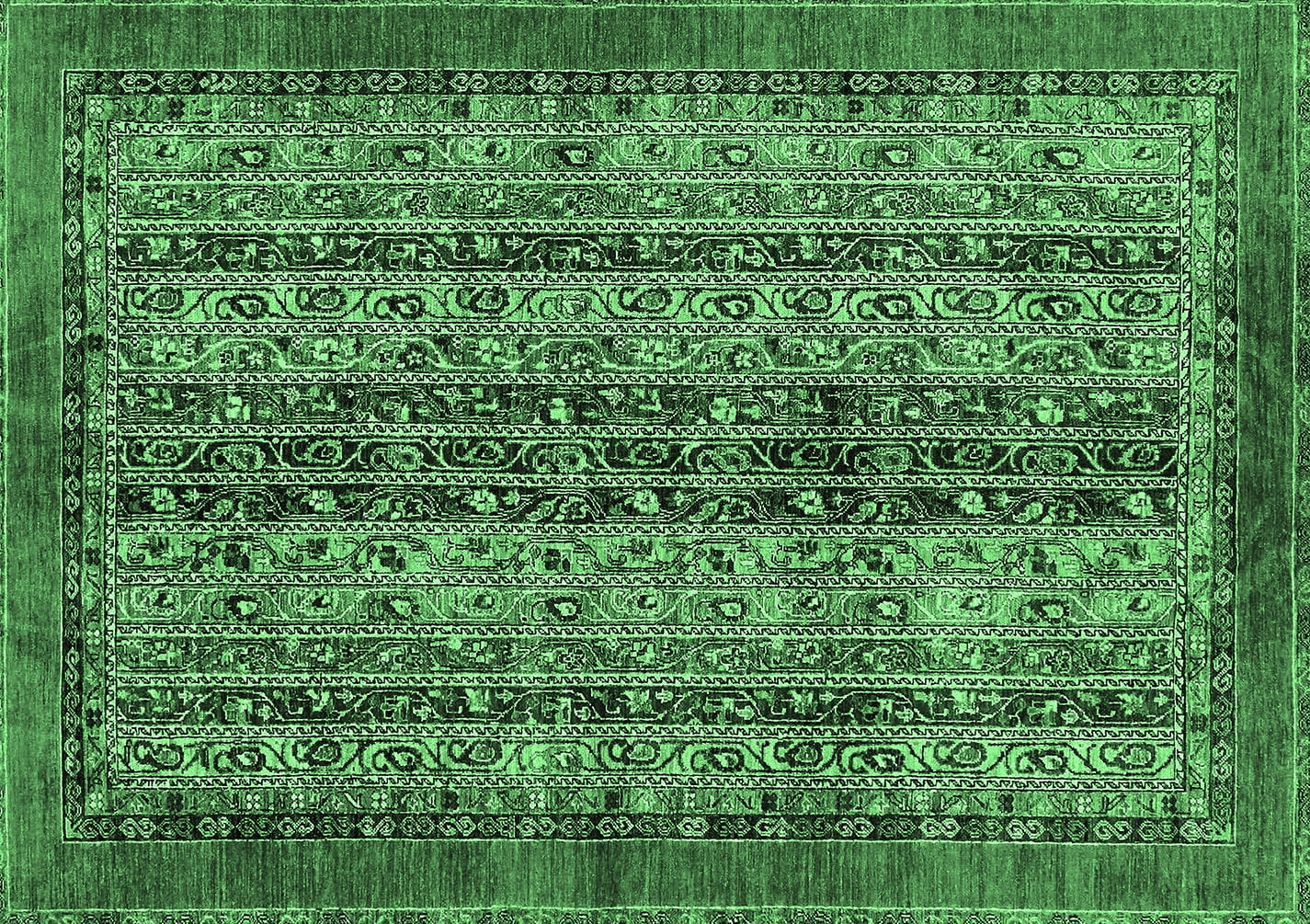 Ahgly Company Indoor Rectangle Abstract Emerald Green Modern Area Rugs ...