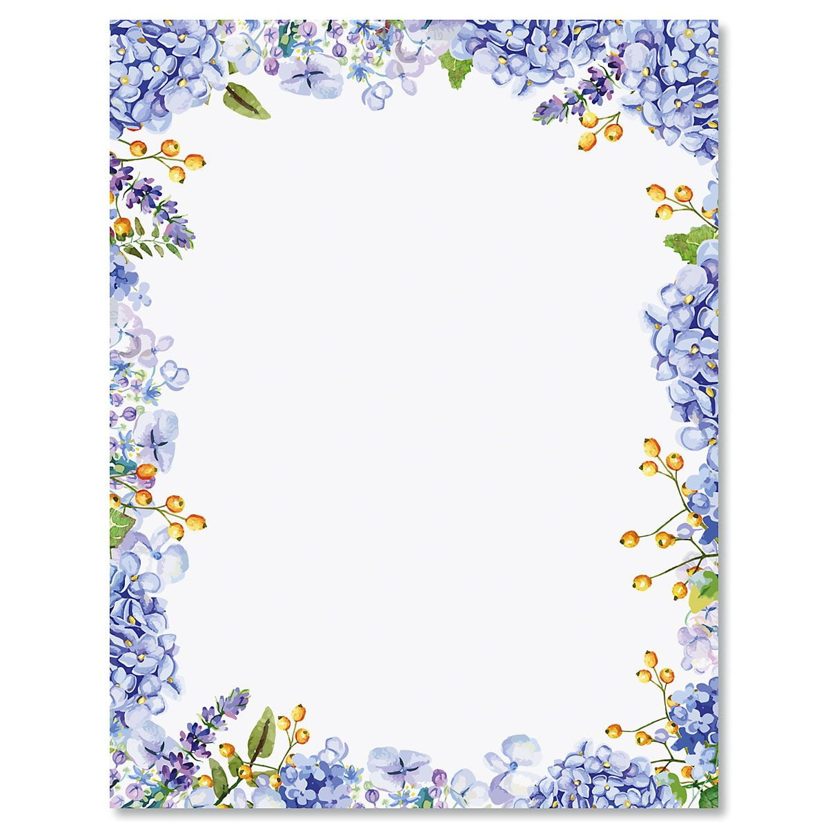 Hydrangea Florals Easter Letter Papers - Set of 25 spring stationery ...