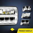 Nilight Led Headlights 7x6 5x7 45W Hi/Lo LED Sealed Beam Headlamp for ...