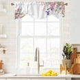 Cherry Blossoms Bird Tie Up Valance Curtains Colorful Flowers Butterfly ...