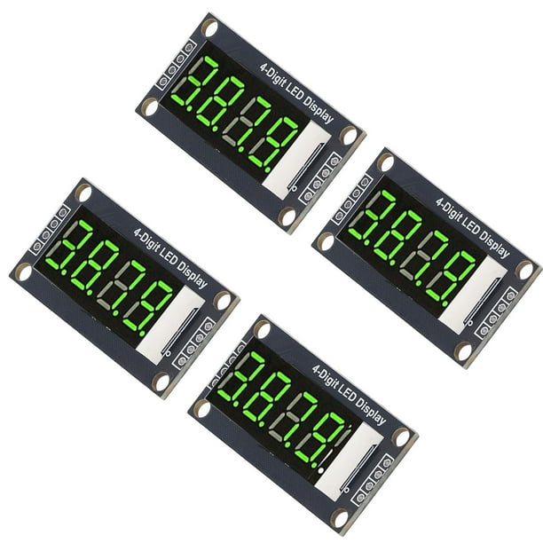 LED 4 Digit 7 Segment 0.36in TM1637 Drive Chip Tube Clock Display 4 Sets Digital Tube LED ...