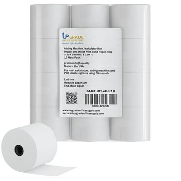3 1/4 in. width x 95 ft. length White/Canary Rolls (50 Rolls /Case ...