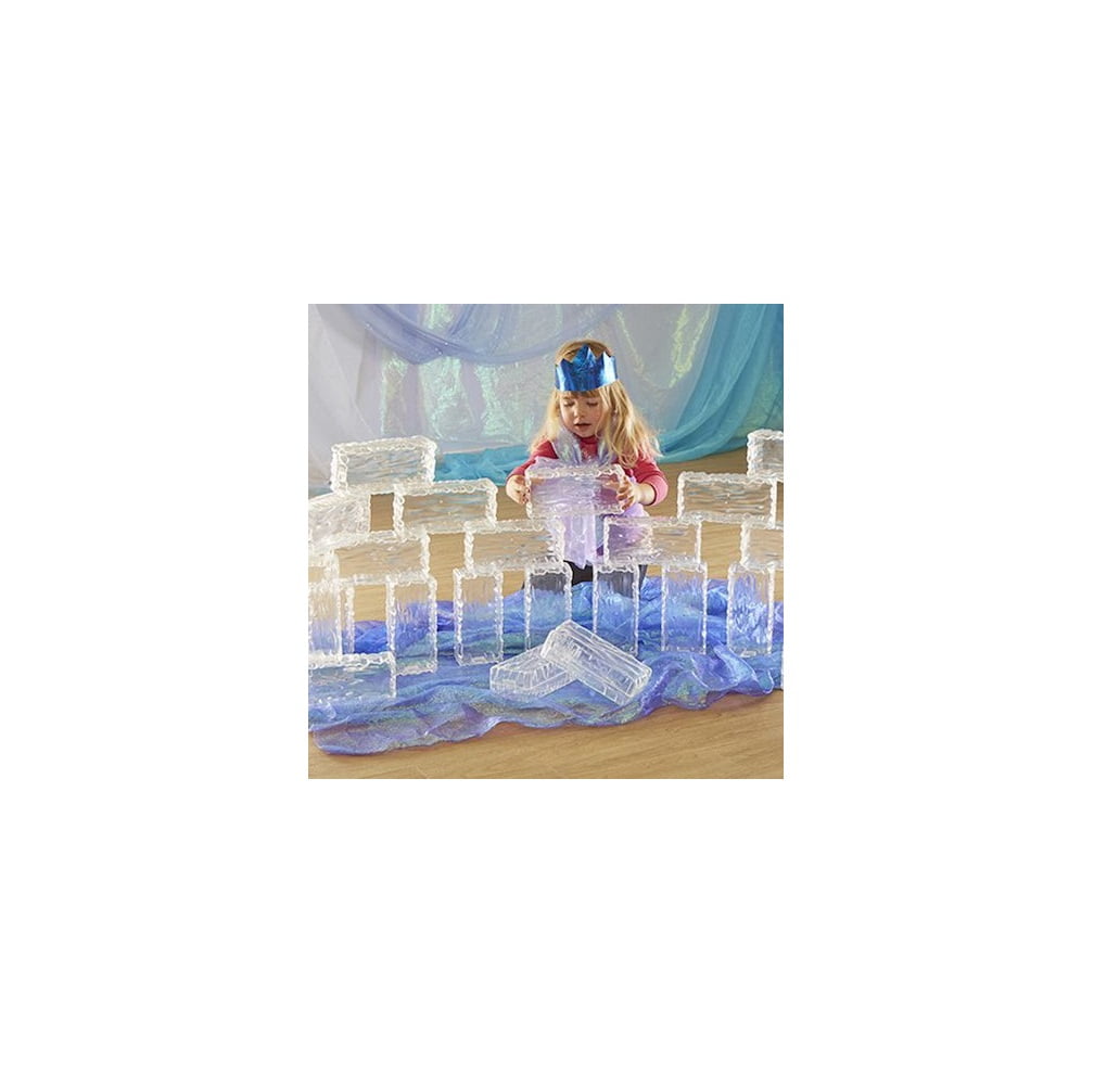 TTS Faux Christmas Snow Shaped Clear Transparent Plastic Ice Bricks ...