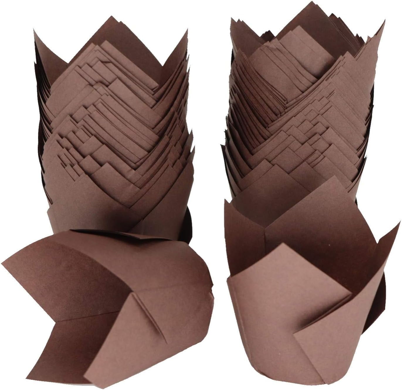 Tulip Cupcake for Baking Cupcake Cases Tulip Baking Cups Brown Paper ...