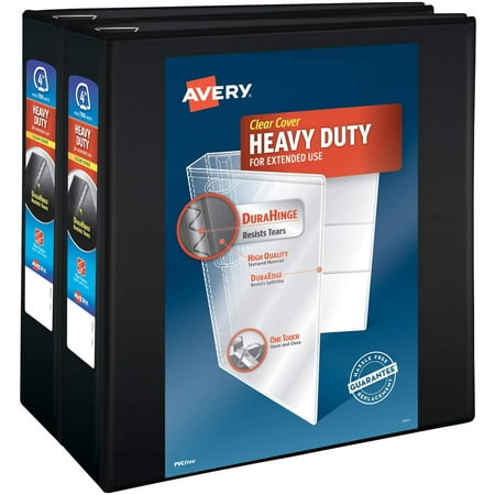 Avery Heavy-Duty View 3 Ring Binder, 4" One Touch Slant Rings, Holds 8. ...