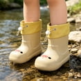Angala Boys Rain Boots Mid Calf Cartoon Print Waterproof Lightweight ...
