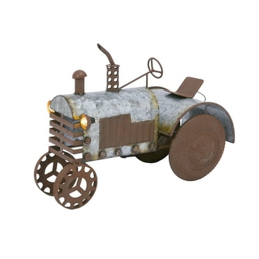 Zaer Ltd. 12.5 FT. Long Large Red Metal Tractor with Cart The Chesney ...