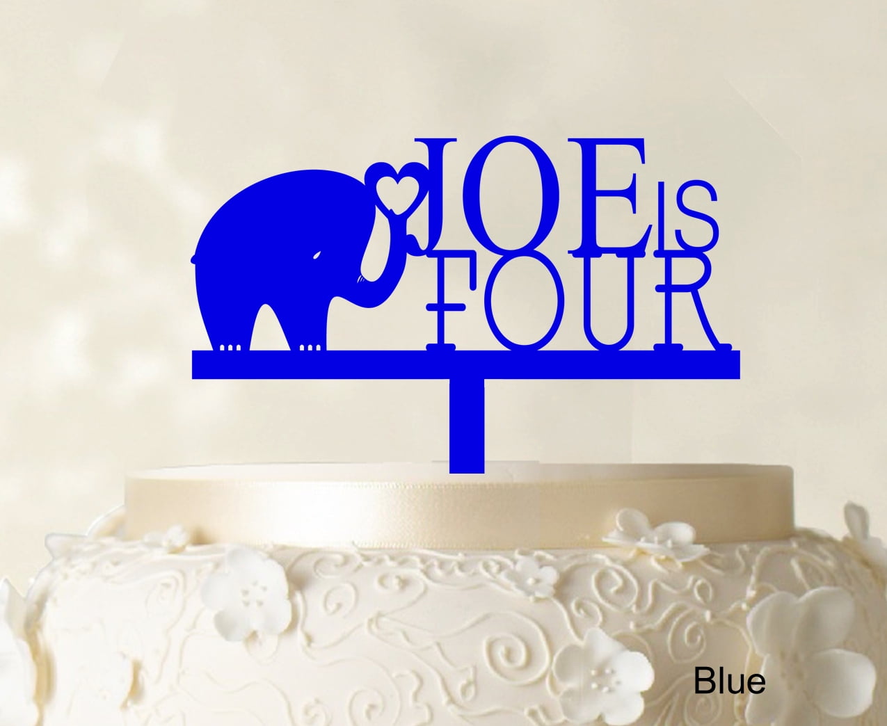 "Kids Birthday Cake Topper Personalized Blue Cake Topper Color Option ...