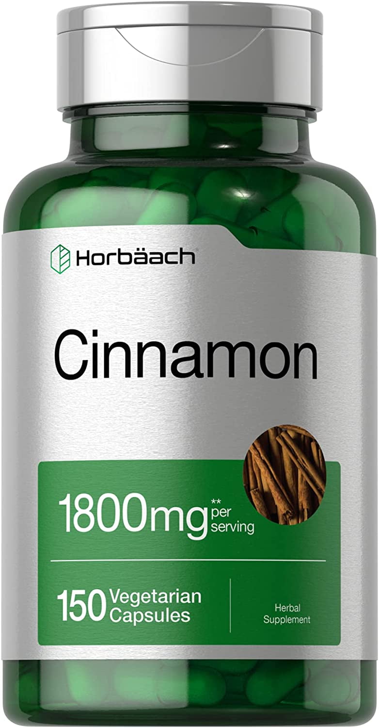 Cinnamon Supplement 1800mg | 150 Vegetarian Capsules | by Horbaach ...