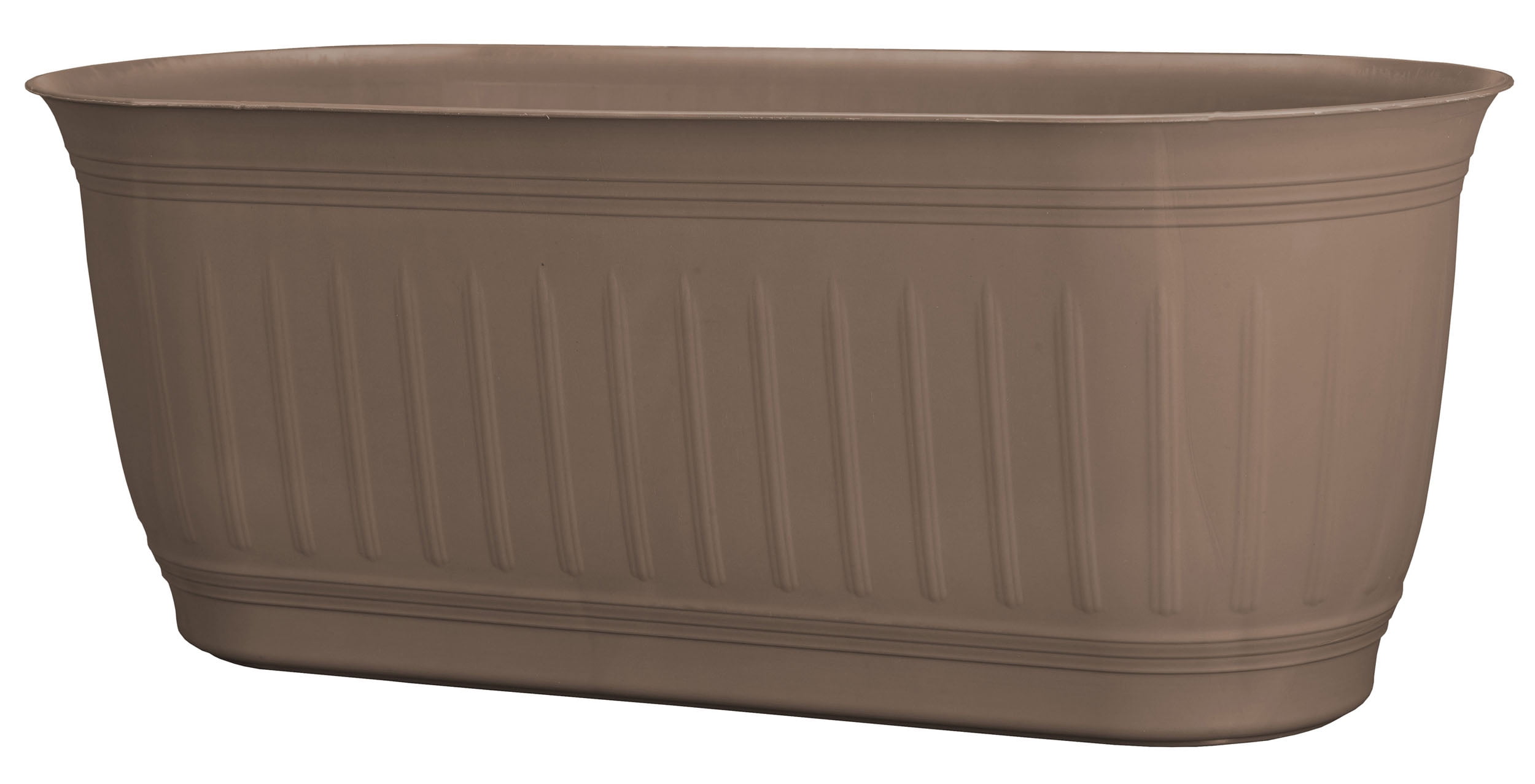 Bloem Colonnade Wood Resin Window Box Planter 24 in. Dark Earth Brown ...