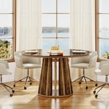 Tribesigns 47-Inch Round Conference Table, Rustic Small Meeting Table ...