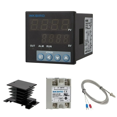 PID Temperature Controller Kit, High Voltage 100ACV to 240ACV, Comes with SSR 40DA Solid State ...