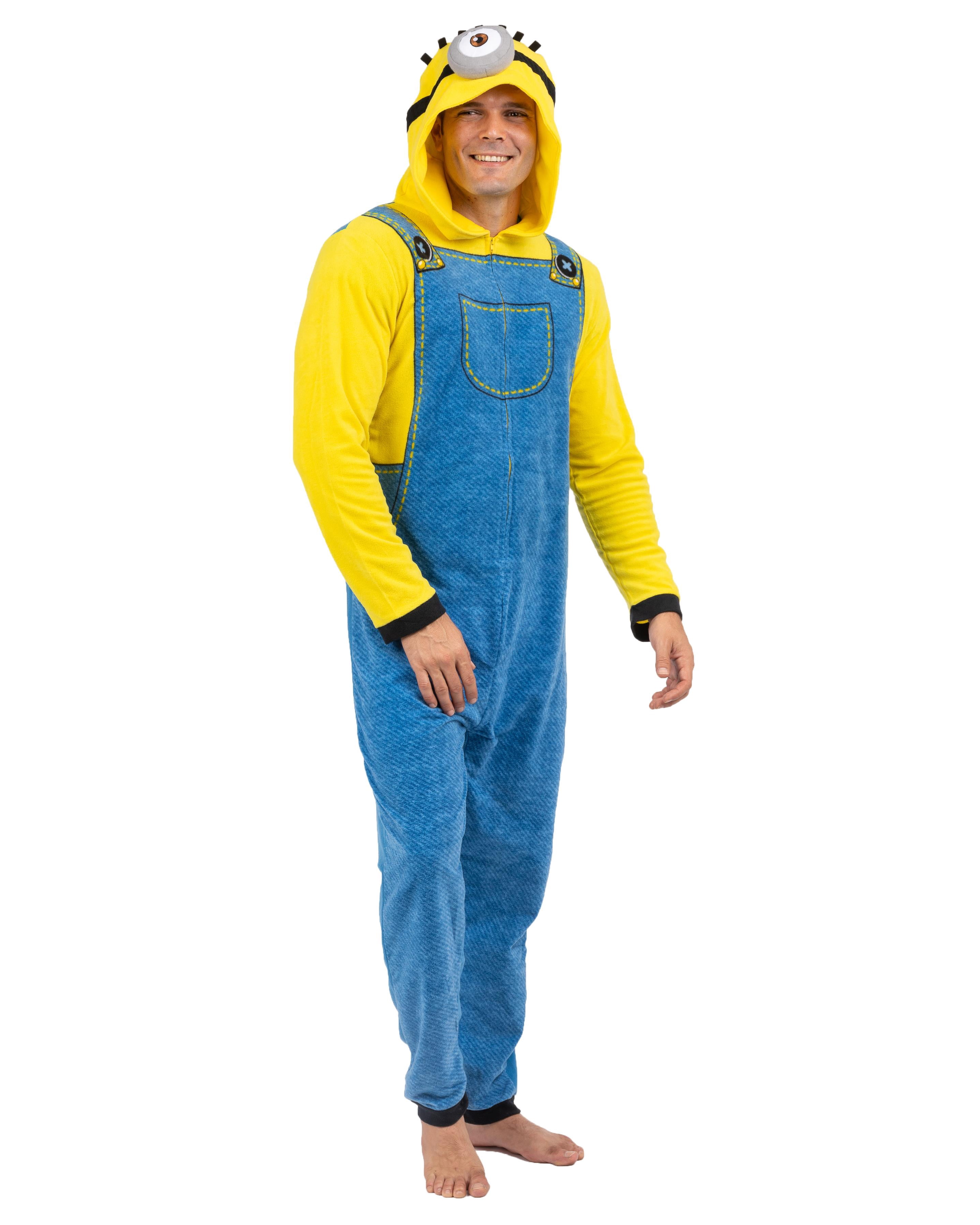 Despicable Me Mens & Womens Onesie Pajama Costume, Male, Minions, Size ...