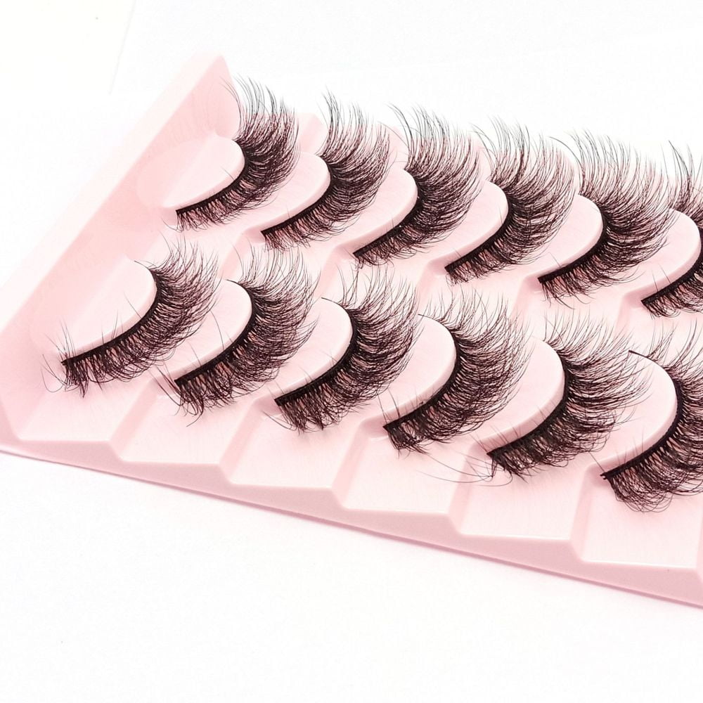 10 Pairs Thick and Curly Fake Lashes Comfortable to Wear False ...