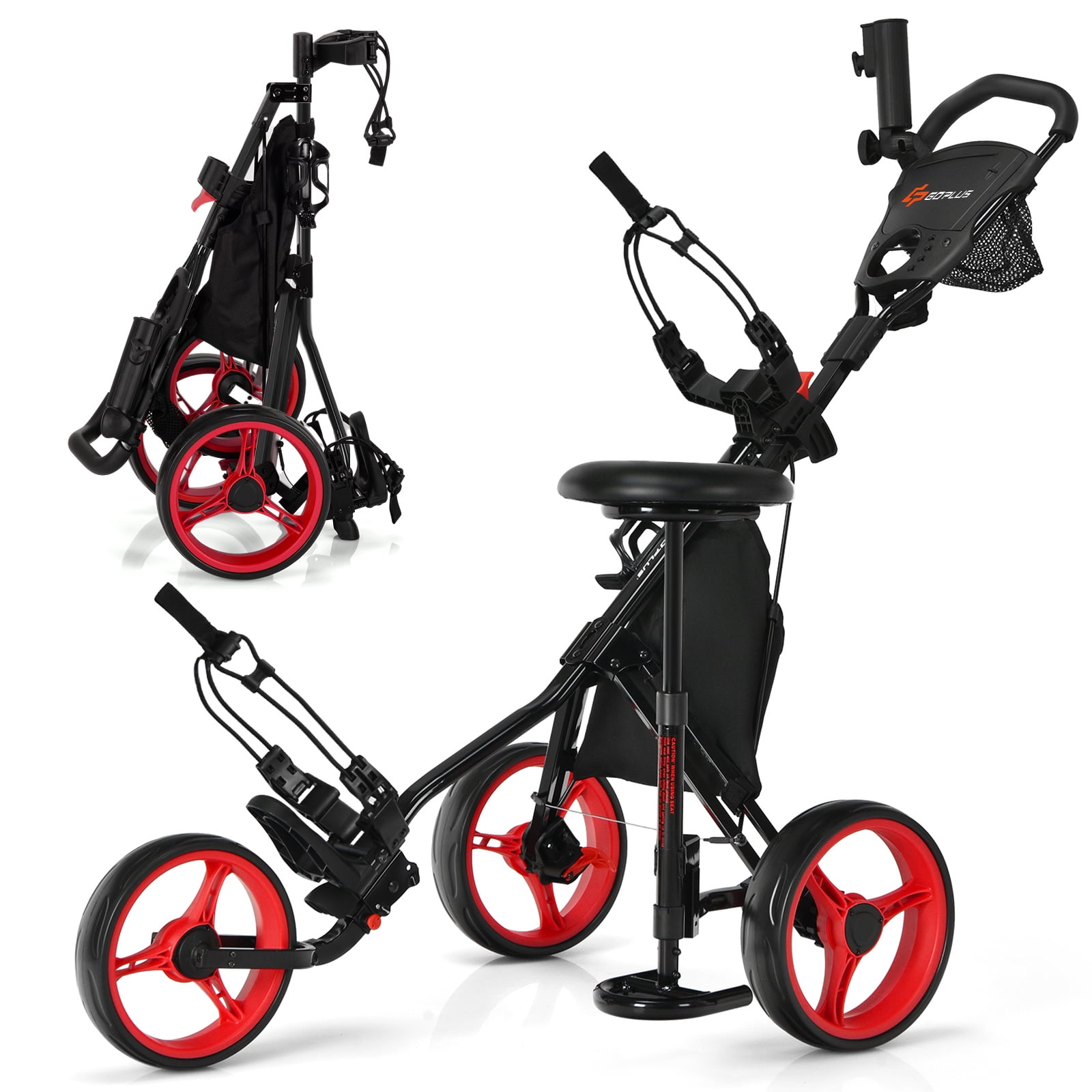Click here for Patiojoy 3 Wheel Golf Push Cart Lightweight Foldab... prices
