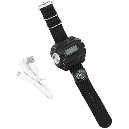LED Wrist Watch, USB Rechargeable Flashlight, Caving Hiking for Camping ...