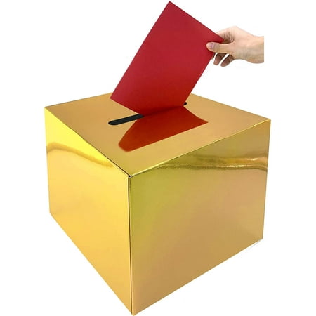 Shining Gold Large Envelope Party Gift Card Money Box Wishing Well 10 ...