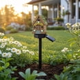 WLAGOOD Resin Cottage Solar Ground Stake Lamp,IP44/IP65 Waterproof Auto ...