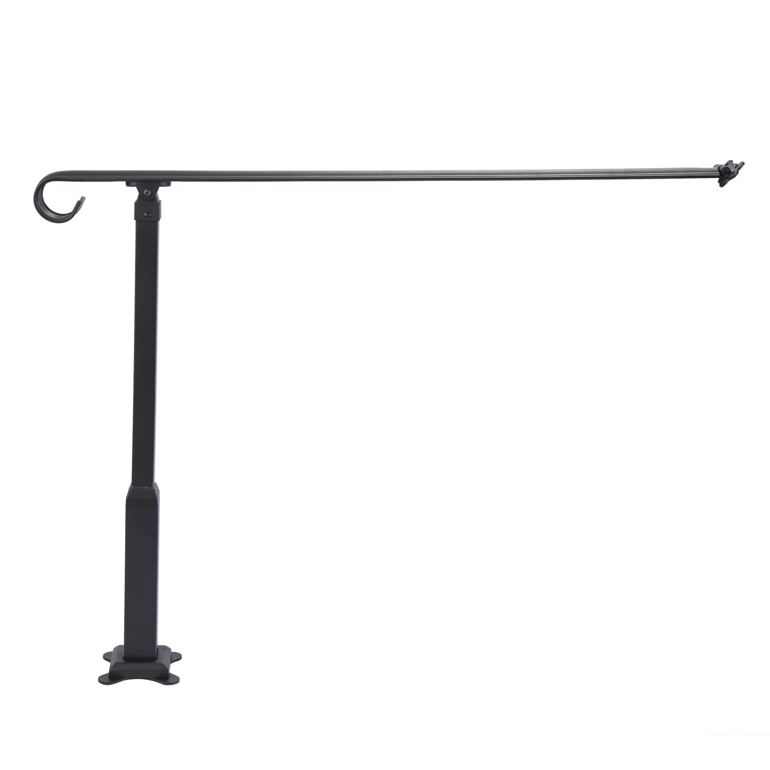 Step Handrail Fit 3-4 Steps Wall-to-Floor Mounted Wrought Iron Handrail ...