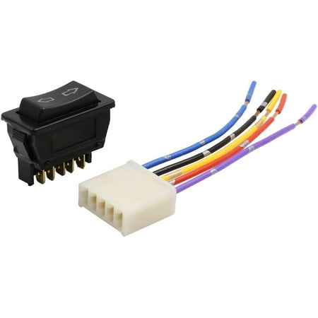 Car Power Window Switch with Wiring Harness Socket 2 in 1 DC 12V 5 Pin ...