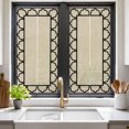Art Frame Window Privacy Film, Geometric Black Morocco Printed Border ...