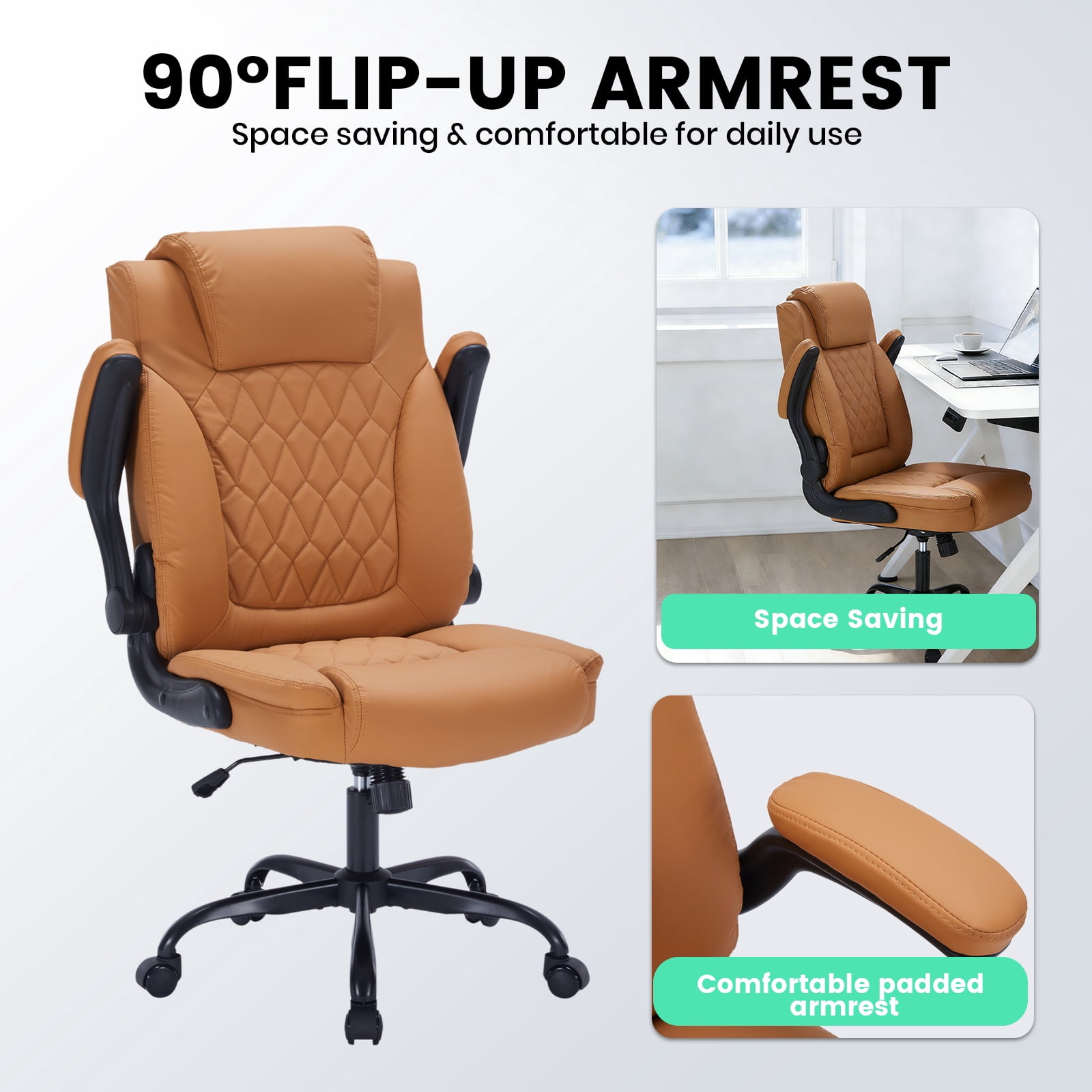 AKDSteel Chaise de Bureau Exécutive Robuste, Chaise de Bureau en Cuir ...