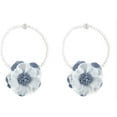 2 Pack of Pearl Magnetic Flower Curtain Tieback with Handmade Flower ...