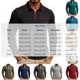 BRGZLK Men's Polo Shirts Fall Stylish Color Block Long Sleeve Zipper ...