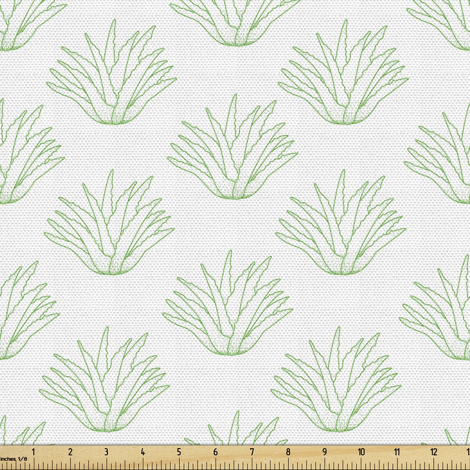 Agave Fabric by the Yard, Simplistic Sketch of Tropical Cacti Aloe ...