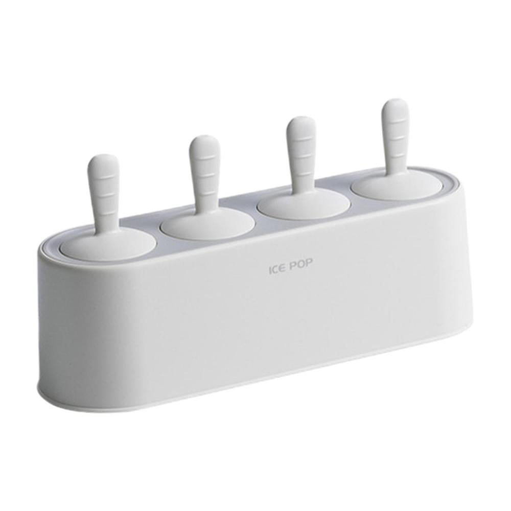 Popsicles Molds|4 Cavities Ice Popsicle Maker Silicone Ice Cream Mold ...